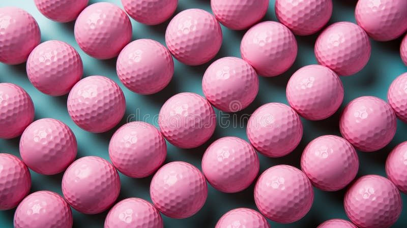 Array of Pink Golf Balls Tightly Packed Ai Generated 3d Rendering Image ...
