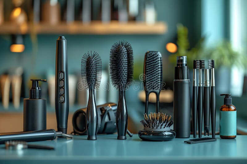 An Array of Professional Hair Styling Tools Including a Sleek Hair ...