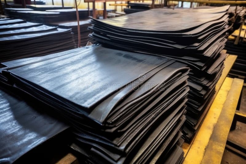 Array of Raw Rubber Sheets Ready for Processing Stock Illustration ...