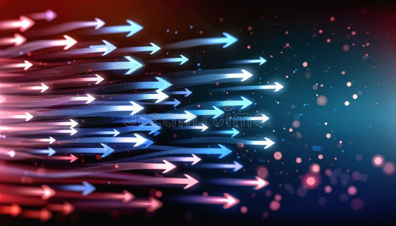 Array of Red, Blue Arrows Pointing Right. Decision Making and Consensus ...