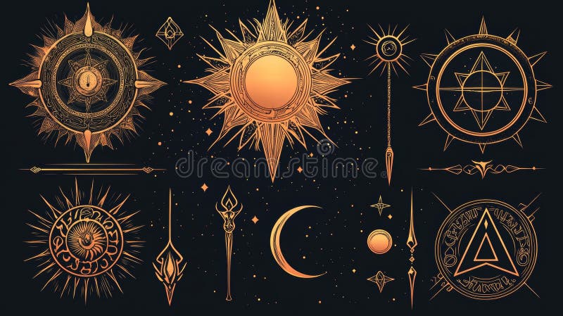 An Array of Religious and Occult Symbols Including the Occult Eye ...