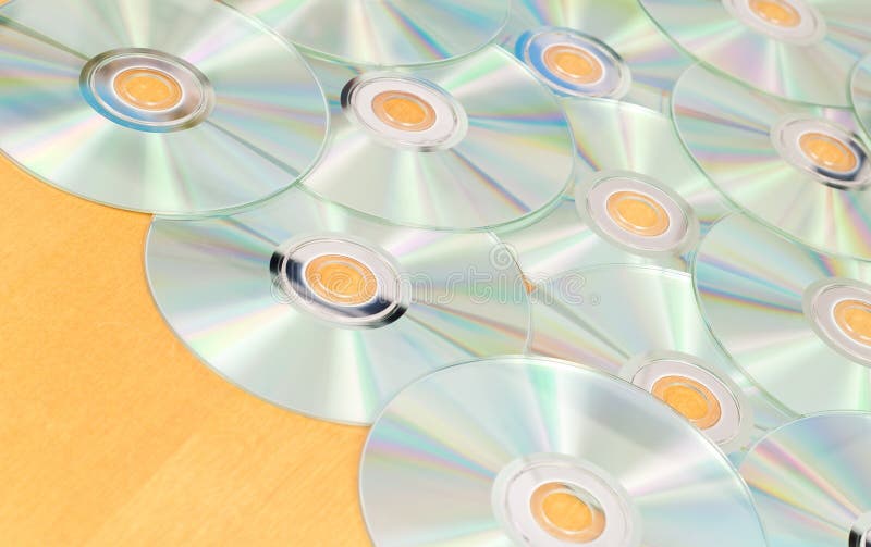 Array of Scattered Music CD-R S Stock Photo - Image of business ...