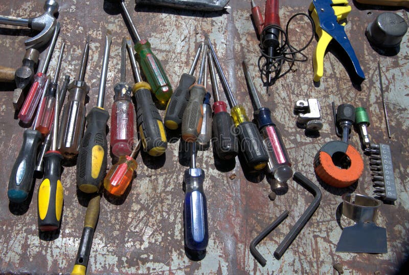 An Array of Screwdrivers and Other Tightening Tools Stock Photo - Image ...