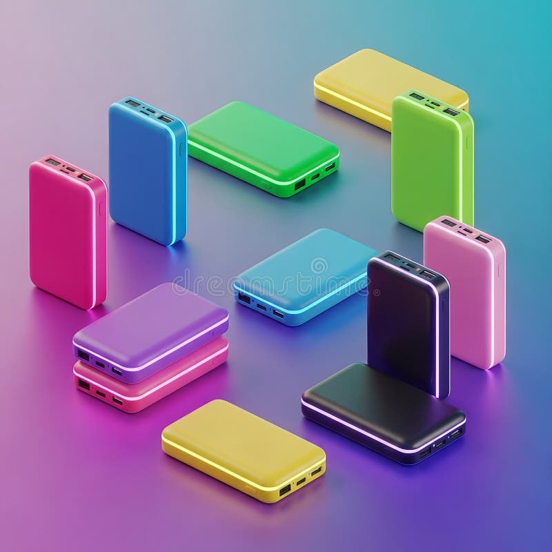 Multiple Modern Metallic Power Banks Stock Photos - Free & Royalty-Free ...