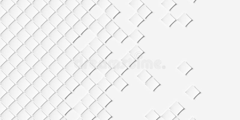 Array of Small White Bend Squares or Planes Diagonally Arranged ...