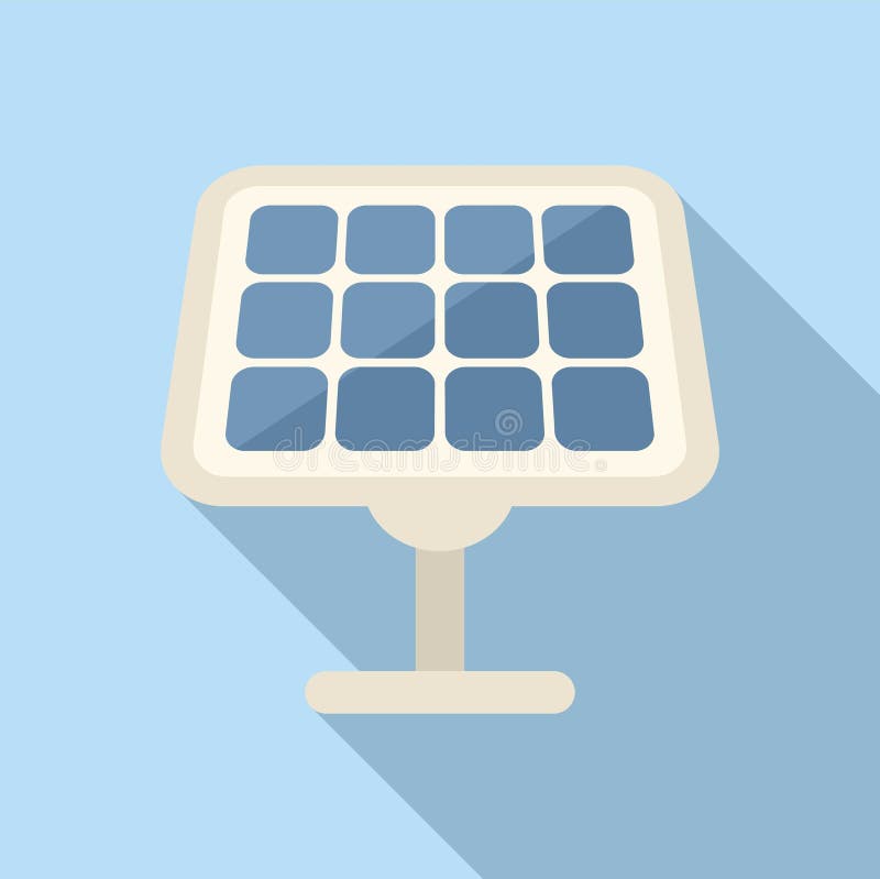 Array Solar Panel Icon Flat Vector. Heat Grid Sun Stock Illustration ...