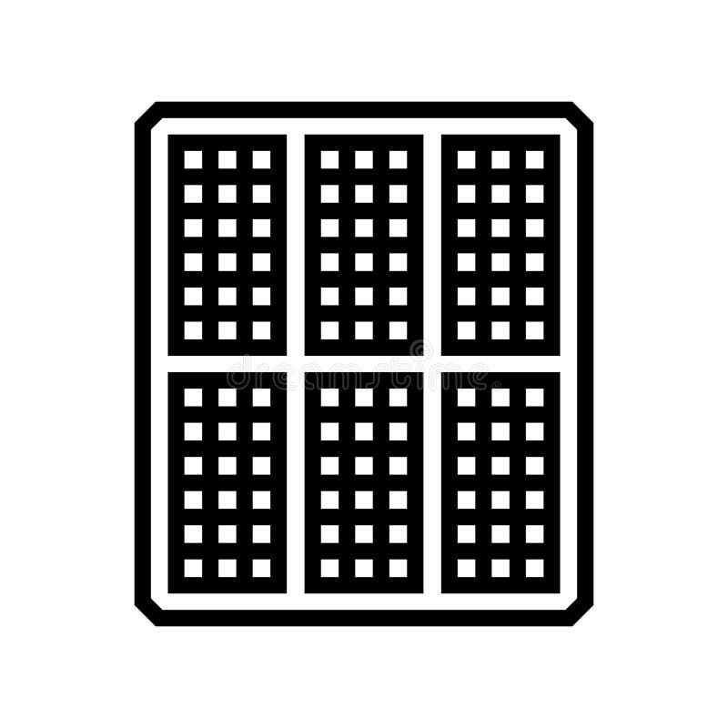 Array Solar Panel Line Icon Vector Illustration Stock Illustration ... Array Solar Panel Line Icon Vector Illustration Stock Illustration ...