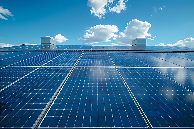 Expansive Solar Panel Installation Stock Photo - Image of panels ...