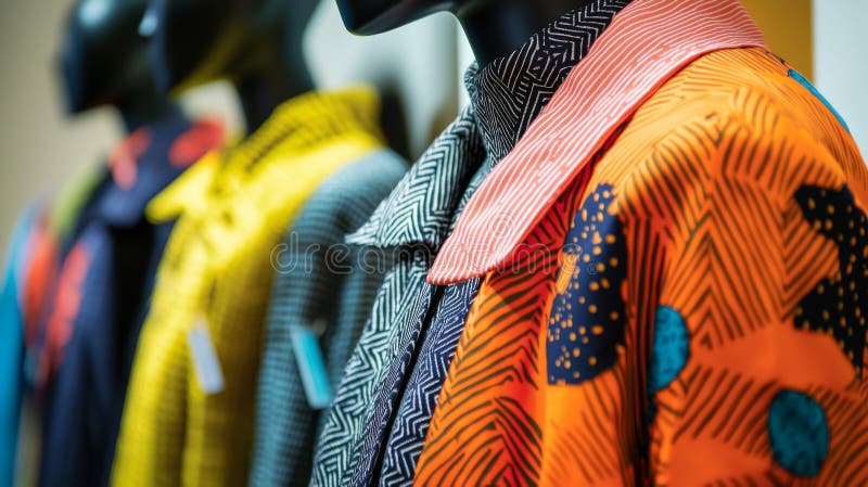 Vibrant Fashion Display Featuring Colorful Garments in a Boutique ...