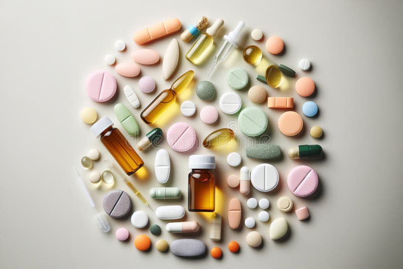 Array of Tablets in Assorted Shapes and Colors Captured in Close-up ...