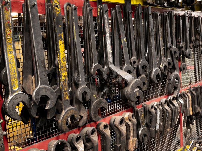 Array of Tools Visible on a Wall Display at a Hardware Store Stock ...