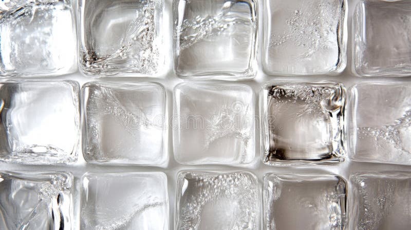 Array of Translucent Ice Cubes Frozen Water Stock Illustration ...