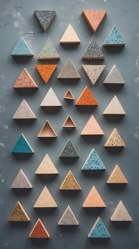 Triangles Arranged with Textured Fills in an Artful Display for Modern ...