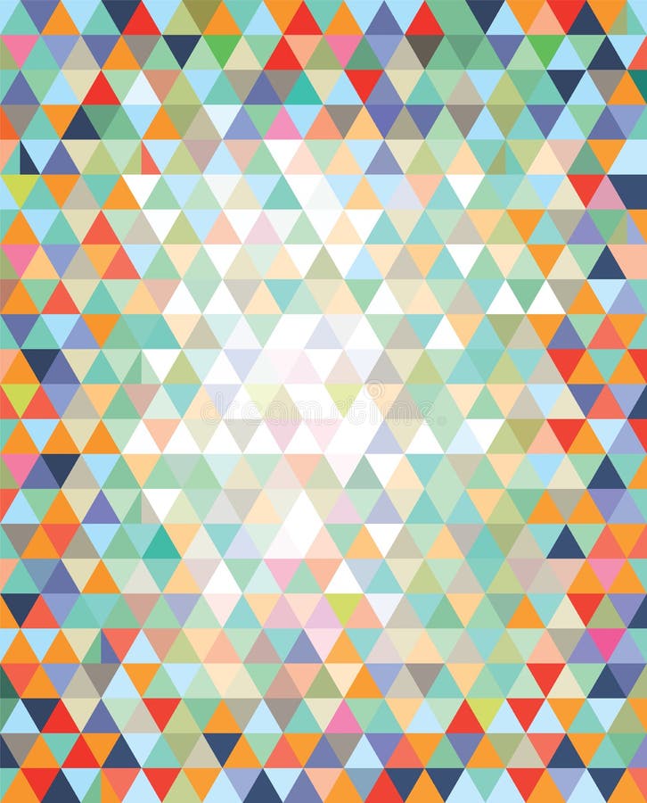Array of Triangles in a Variety of Colors Stock Vector - Illustration ...