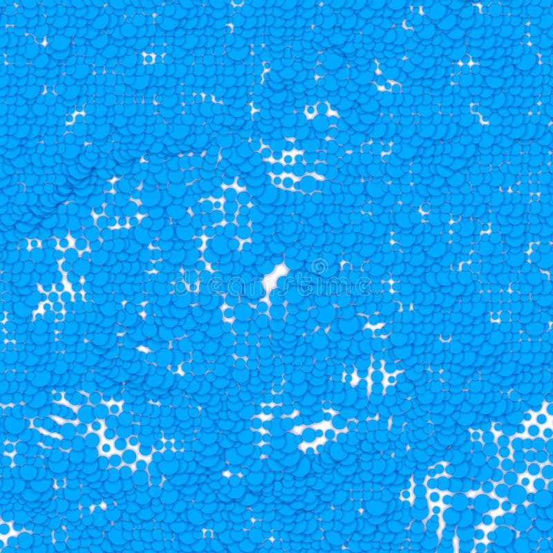 Array of Vector Blue Paper Cut Circles with Shadows. Abstract Geometric ...