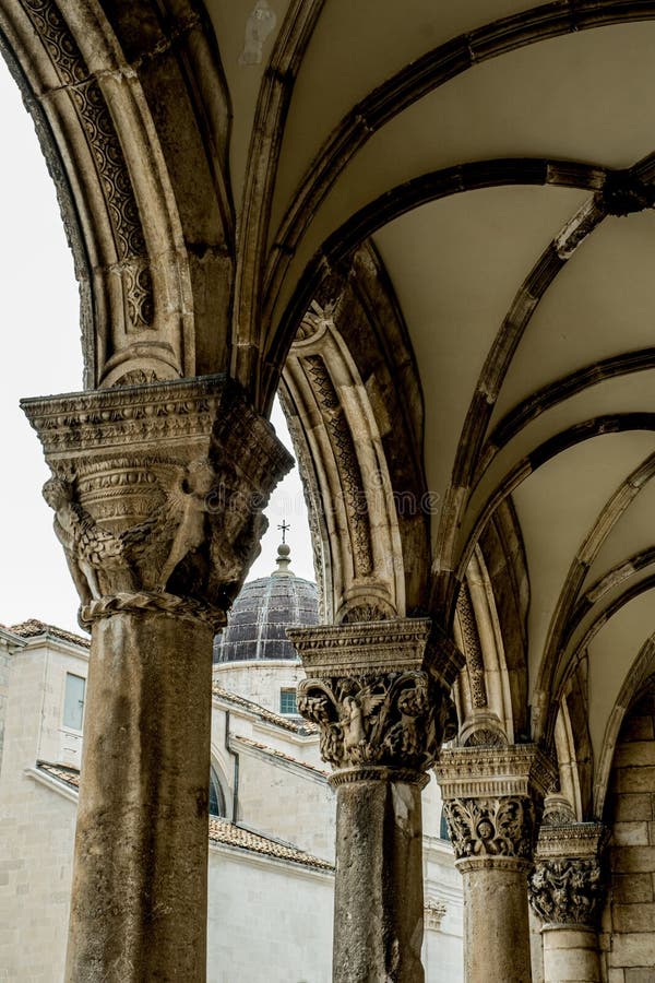 Array of Vibrant Pillars with Ornamental Designs Stock Image - Image of ...