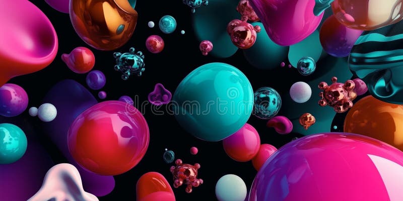 3d Abstract Composition Spheres Organic Elements Stock Photos - Free ...
