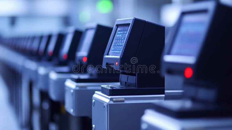 An Array of Visually Striking Barcode Scanners Mounted on Equipment ...