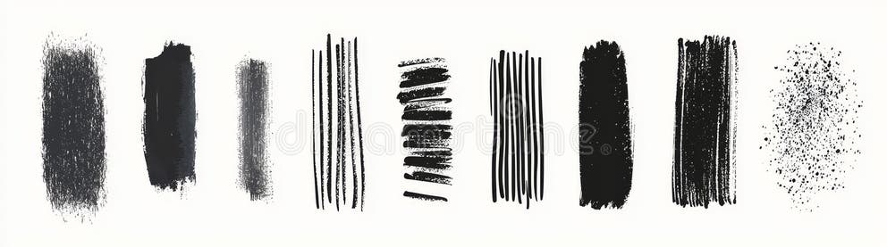 Array of Wavy Horizontal Lines. Hand-drawn Marker Border Set and ...