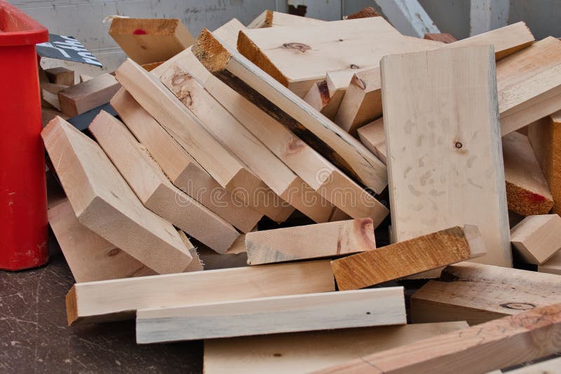 Array of Wooden Planks Ready To Be Recycled into Pallets for Industrial ...