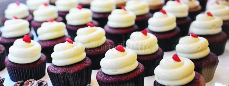 Arrays of cute cupcakes stock photo. Image of cream, cups - 31339506