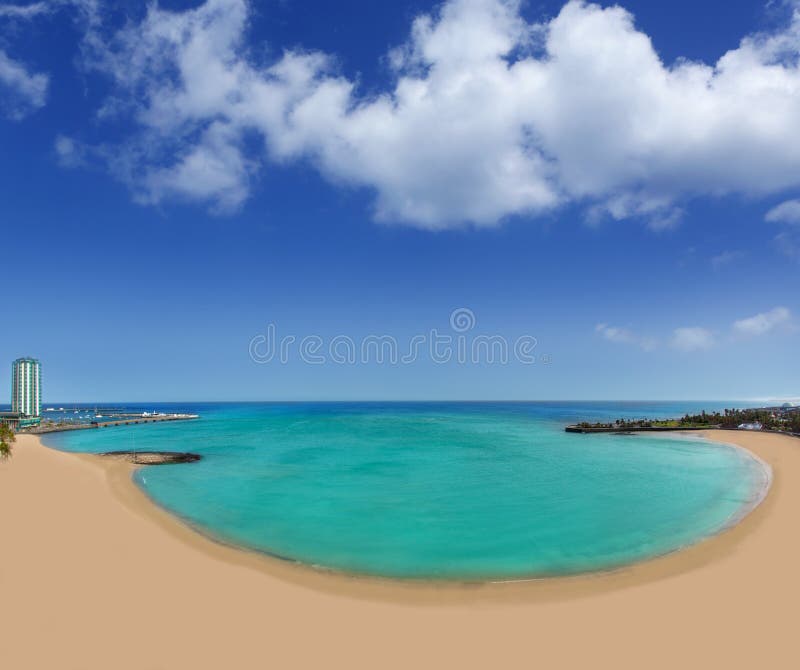 Arrecife Lanzarote Playa Del Reducto Beach Stock Photos - Free ...