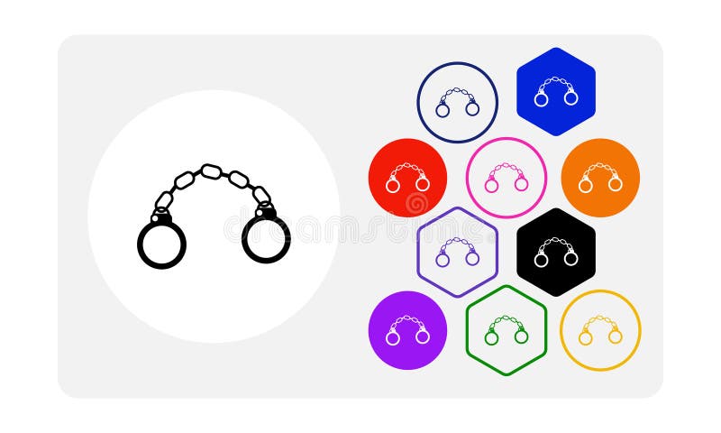 Arrest Handcuff Manacles Shackles Icon Stock Vector - Illustration of ...