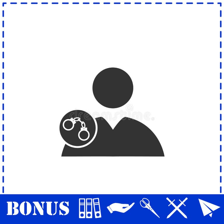 Arrest icon flat stock vector. Illustration of justice - 155266144