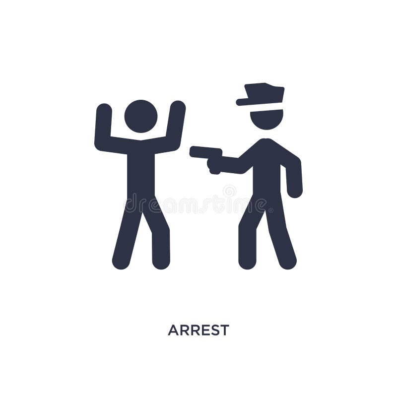 Arrest Icon on White Background. Simple Element Illustration from ...