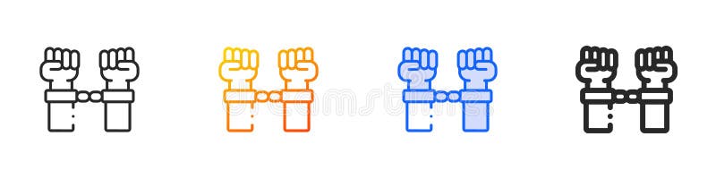 Arrest Icon.Thin Linear, Gradient, Blue Stroke and Bold Style Design Isolated on White ...