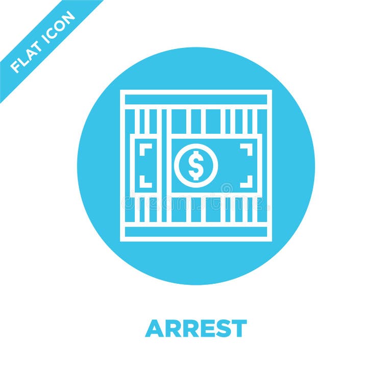 Arrest Icon Vector from Corruption Elements Collection. Thin Line ...
