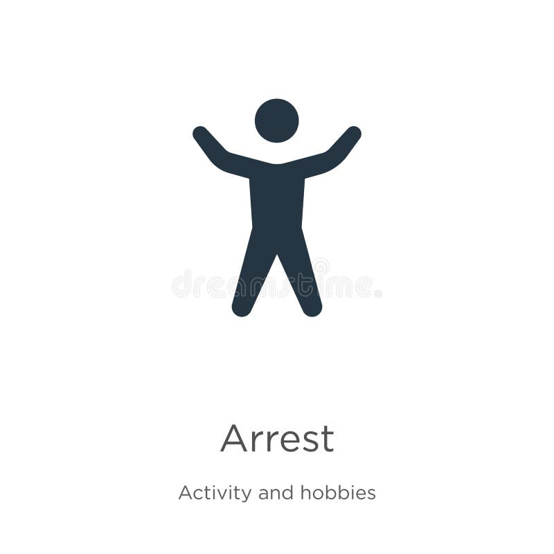 Arrest Icon Vector. Trendy Flat Arrest Icon from Activity and Hobbies ...