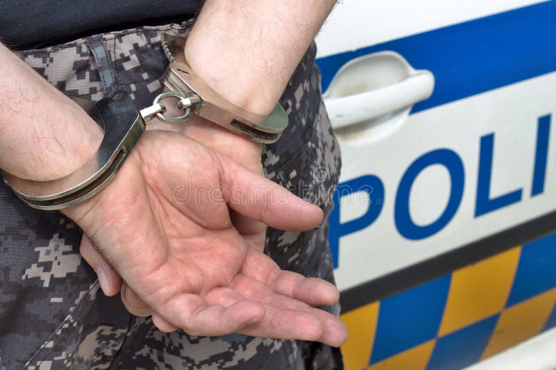 Arrested stock photo. Image of restrained, crime, suspect - 29389816