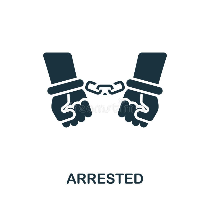 Arrest Icon. Simple Element from Police Collection. Creative Arrest ...