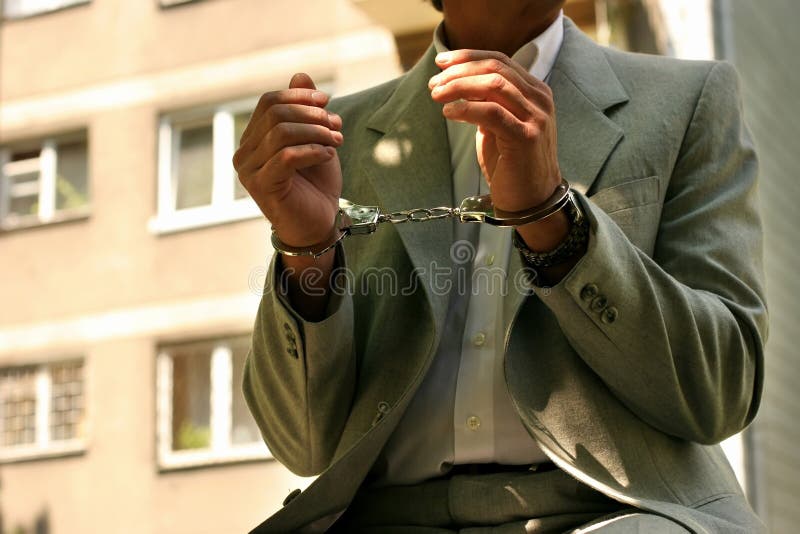 Arrested stock photo. Image of restrained, crime, suspect - 29389816