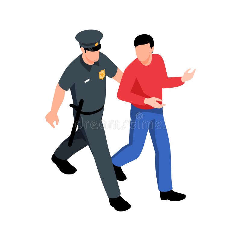 Arrested Man Illustration stock vector. Illustration of arrested ...
