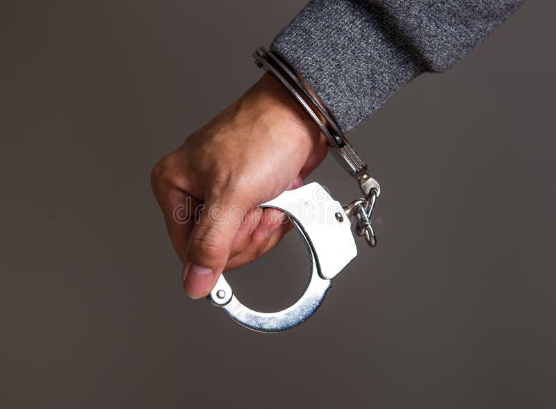 Arrested Man`s Hand with Handcuffs Stock Photo - Image of prisoner ...