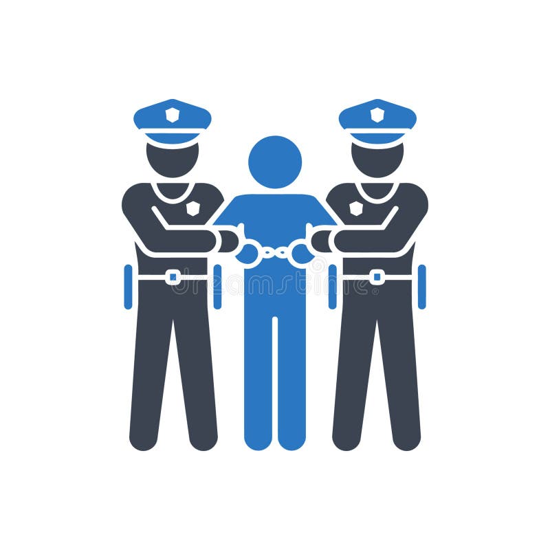 Arrested person icon stock vector. Illustration of person - 376289518