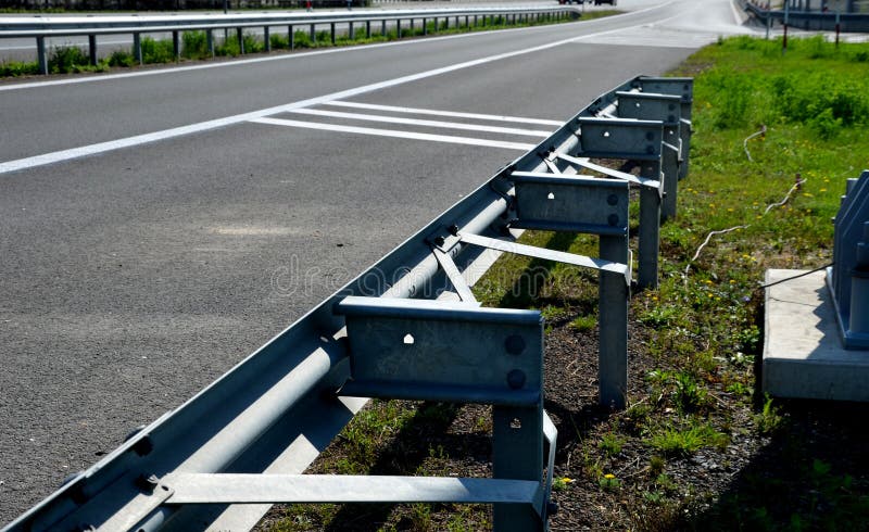 Arresting System Made of Steel Construction Stops Vehicles in a Stock ...