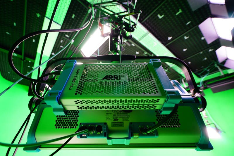 Arri Lights in Green Screen Studio for Virtual Production and Vfx Stock ...