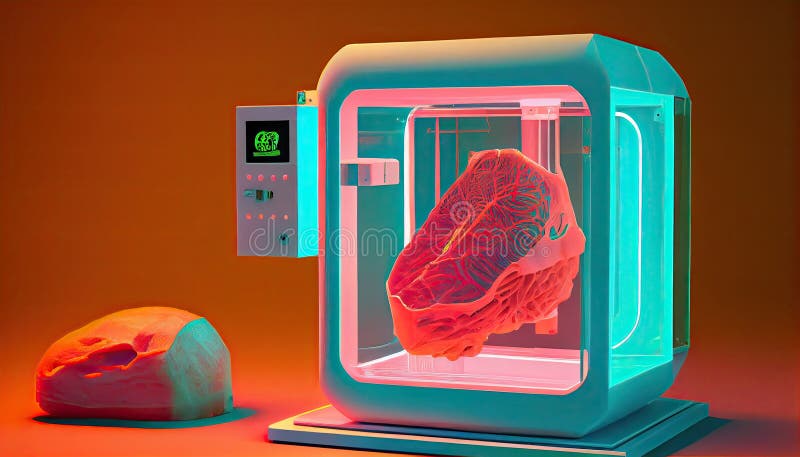 Arrificial lab grown meat stock illustration. Illustration of grown ...
