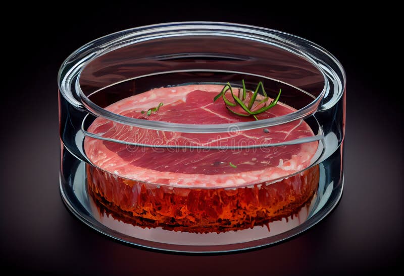 Arrificial lab grown meat stock photo. Image of technology - 273476240