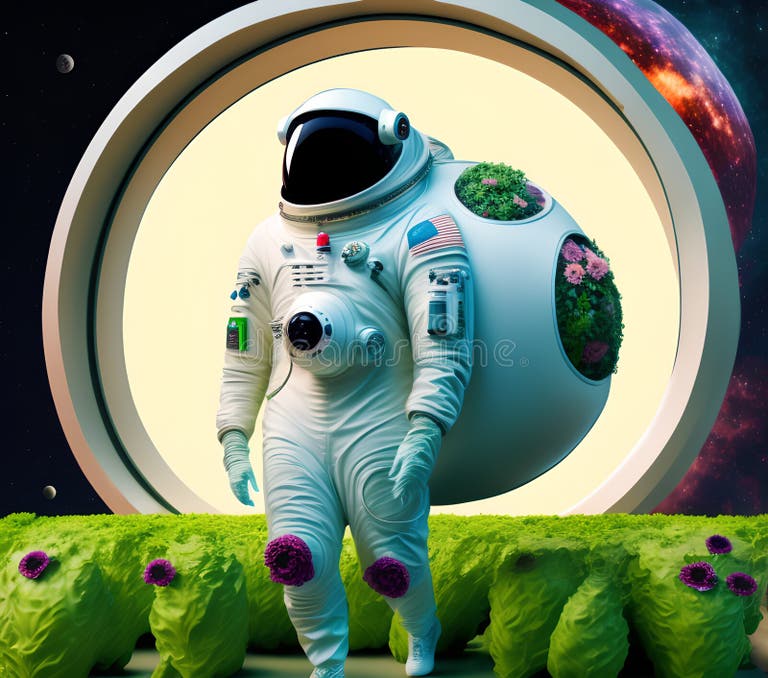 Arrival on Alien Planet, Generative AI Illustration Stock Illustration ...