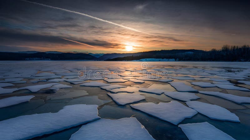 The Arrival of Spring: the Melting of Ice. Concept Seasonal Changes ...