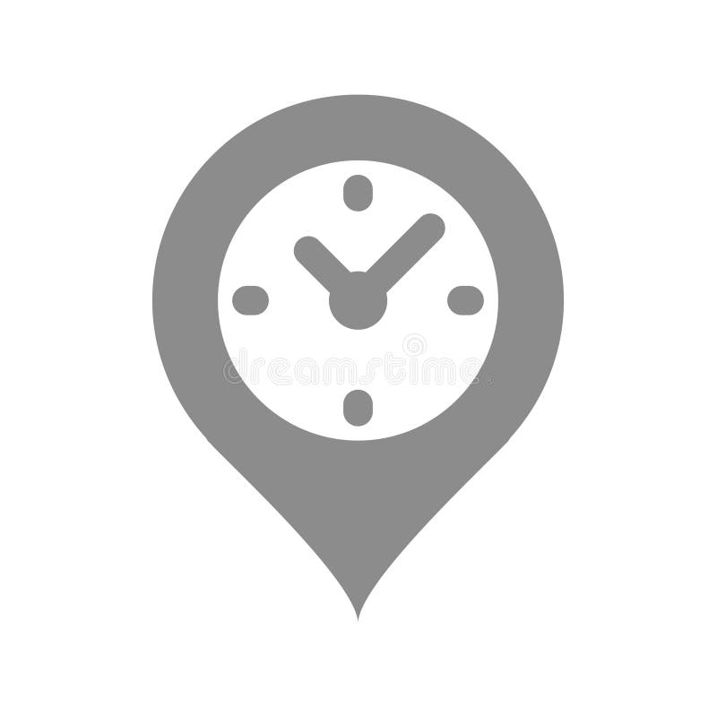 Arrival time vector icon stock vector. Illustration of pictogram ...