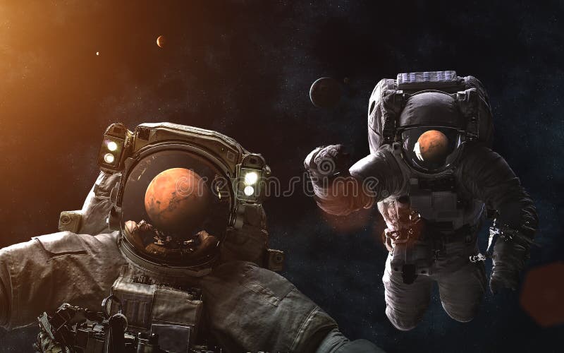 Arrival To Mars. Solar System Stock Illustration - Illustration of mars ...