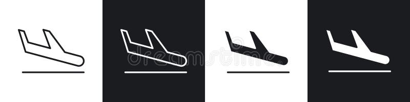 Arrival vecor icon set stock illustration. Illustration of travel ...