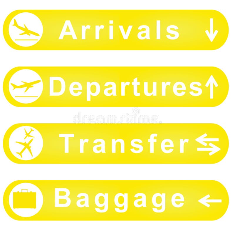 Arrivals and Departures Sign Stock Vector - Illustration of departure ...