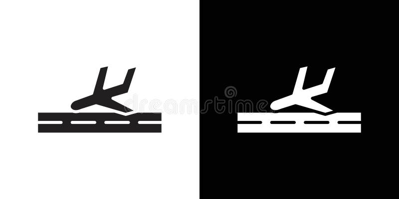 Arrivals Plane Icon Isolated Flat Vector in Outline Stock Vector ...