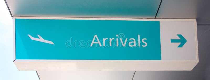 Arrivals sign stock photo. Image of sign, ceiling, blue - 25660224